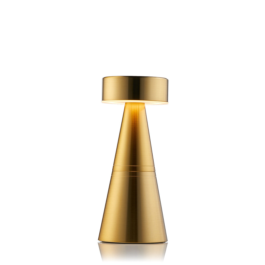 Charm Drum Rechargeable Cordless Table Lamp, Brass – Insight Cordless ...